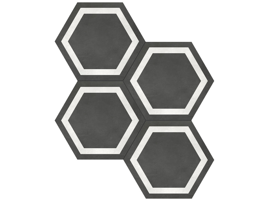 Anatolia Tile Form Hexagon Frame Tile – 7" x 8" / Graphite – ArtwalkTile