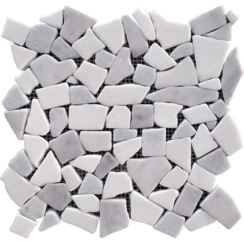 MIR Mosaic Tile DC Metro Rock Creek – 11" x 11" / White – ArtwalkTile