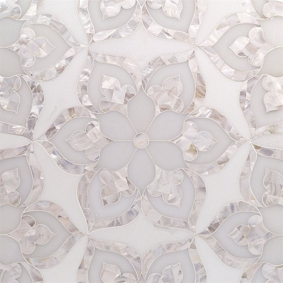 Soho Studio Tile Water Jet MJ Juliet – White Thassos, Royal White and ...